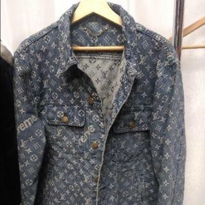 Louis Vuitton | Jackets & Coats | Supreme X Louis Vuitton Denim Jean ...